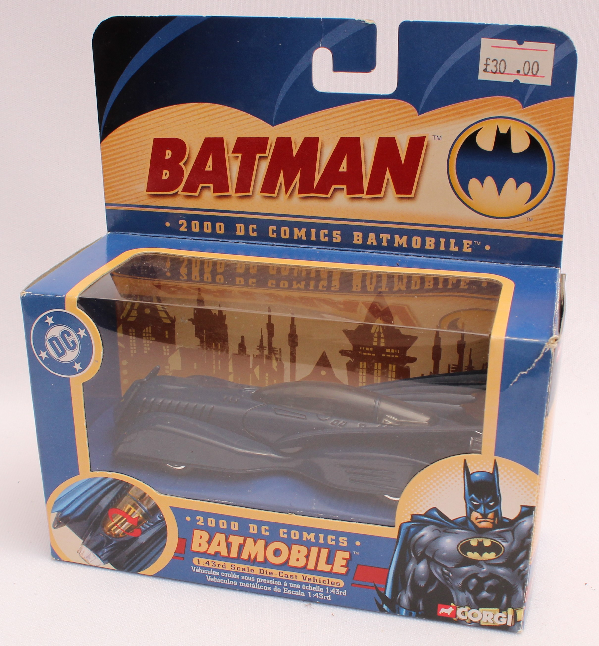 Pre-owned Corgi DC Comics Batman 1:43 Scale 2000's Batmobile ...